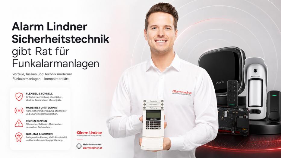 Alarm Lindner Sicherheitstechnik gibt Rat für Funkalarmanlagen